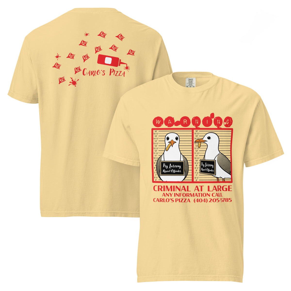 "Criminal At Large" Tee – Carlo's Pizza